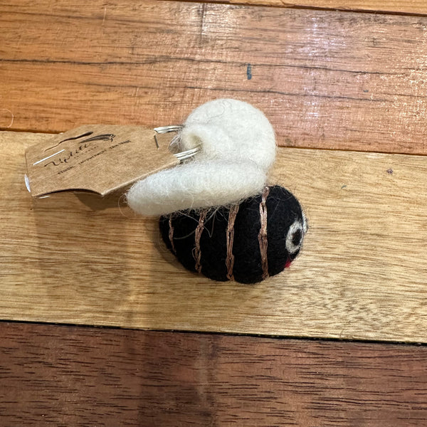 Fair Trade Bee Felt Key Ring | Uplift Fair Trade